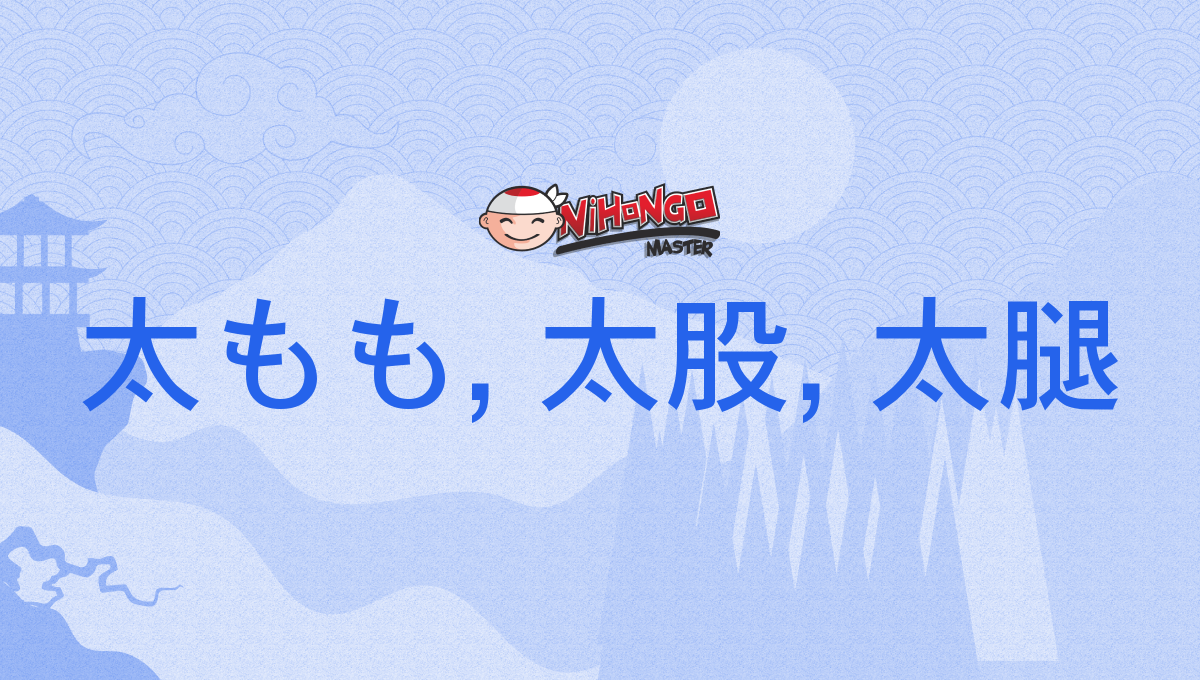 太もも, 太股, 太腿, ふともも, フトモモ, futomomo, futomomo - Nihongo Master