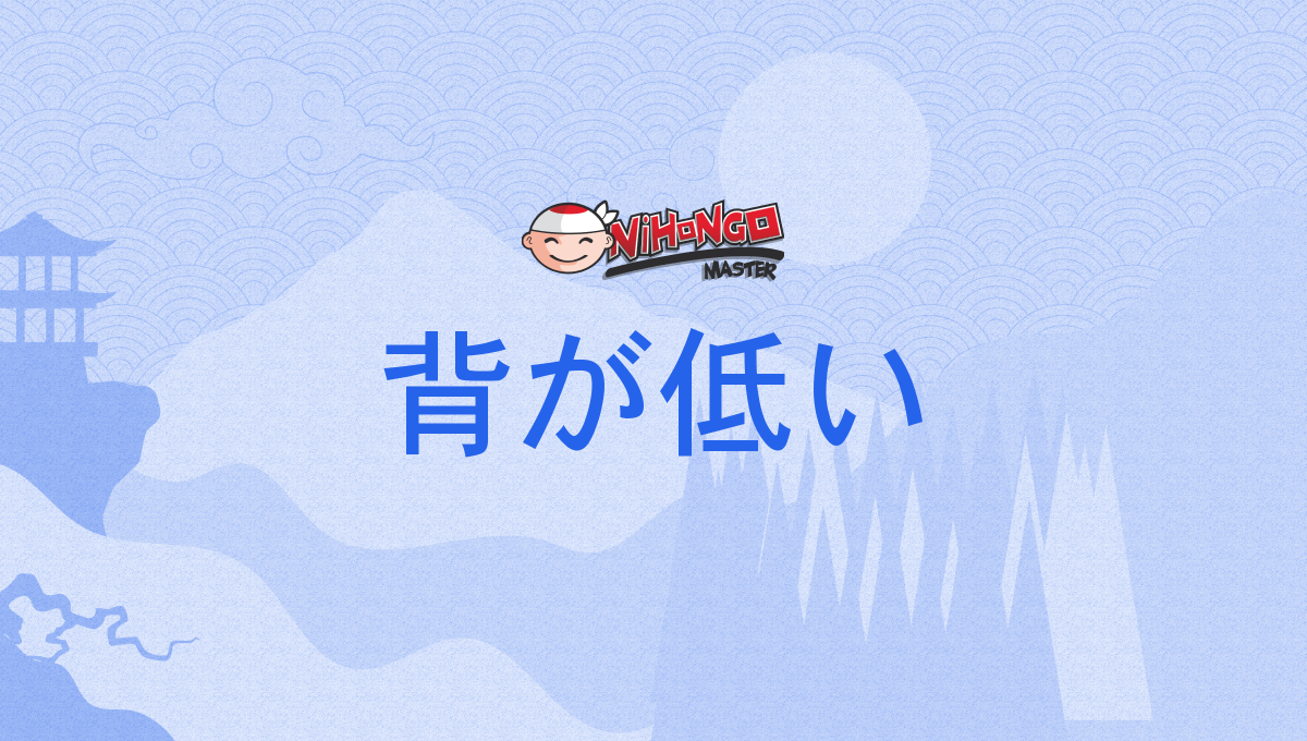 背が低い, せがひくい, segahikui - Nihongo Master